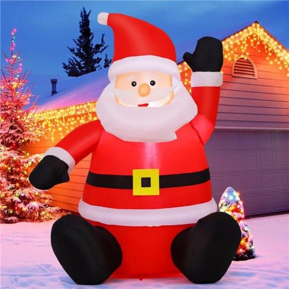 Holiday | 4 Ft Christmas Inflatable Santa Claus With Builtin Led Light ...